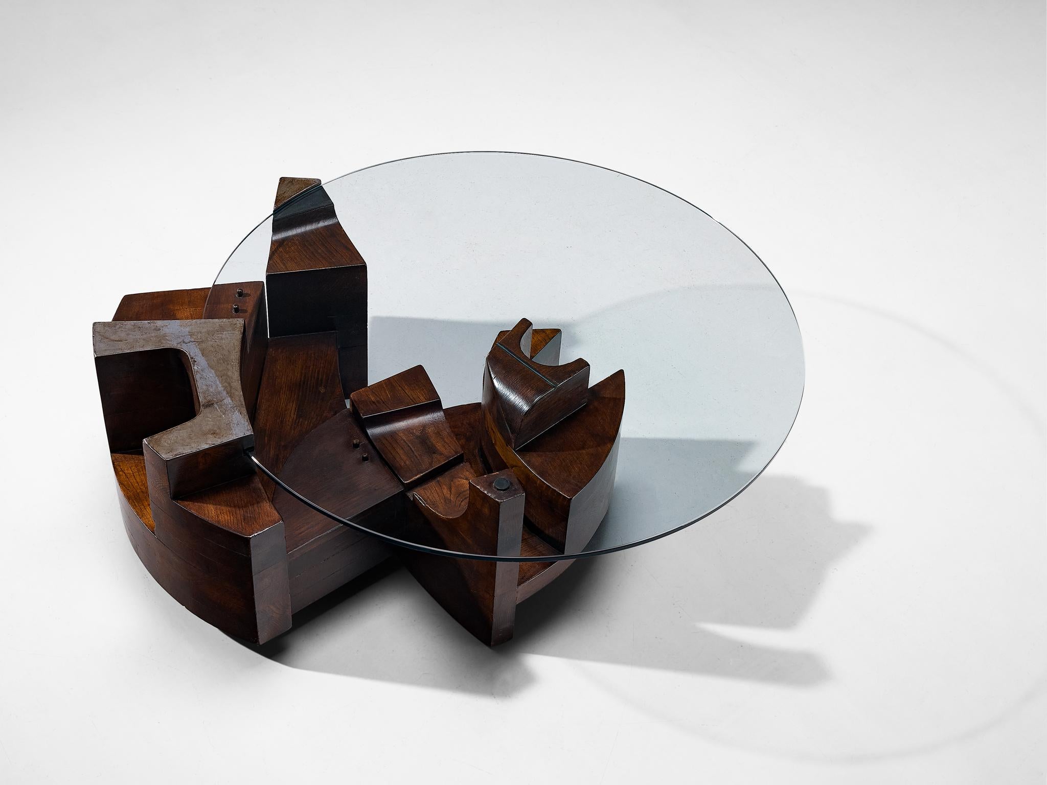 Unique Nerone and Patuzzi for Gruppo NP2 Sculptural Coffee Table For Sale at 1stDibs