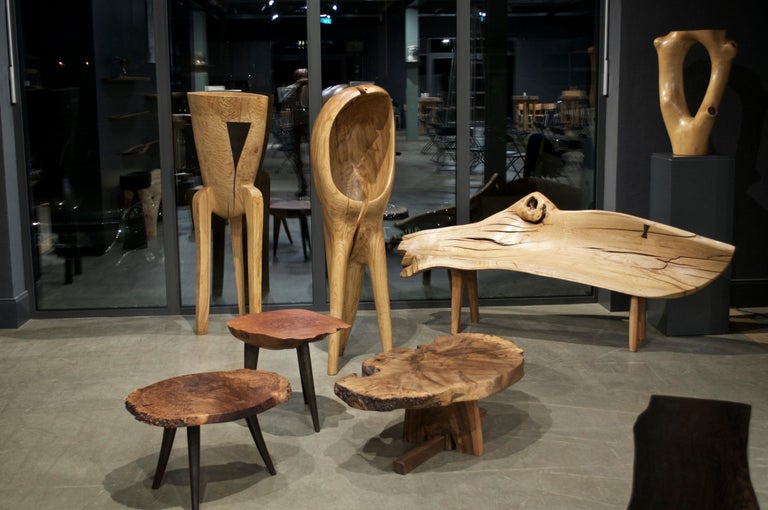 Unique Oak Sculpture Signed by Jörg Pietschmann For Sale at 1stDibs