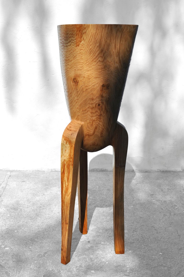 Unique Oak Sculpture Signed by Jörg Pietschmann For Sale at 1stDibs