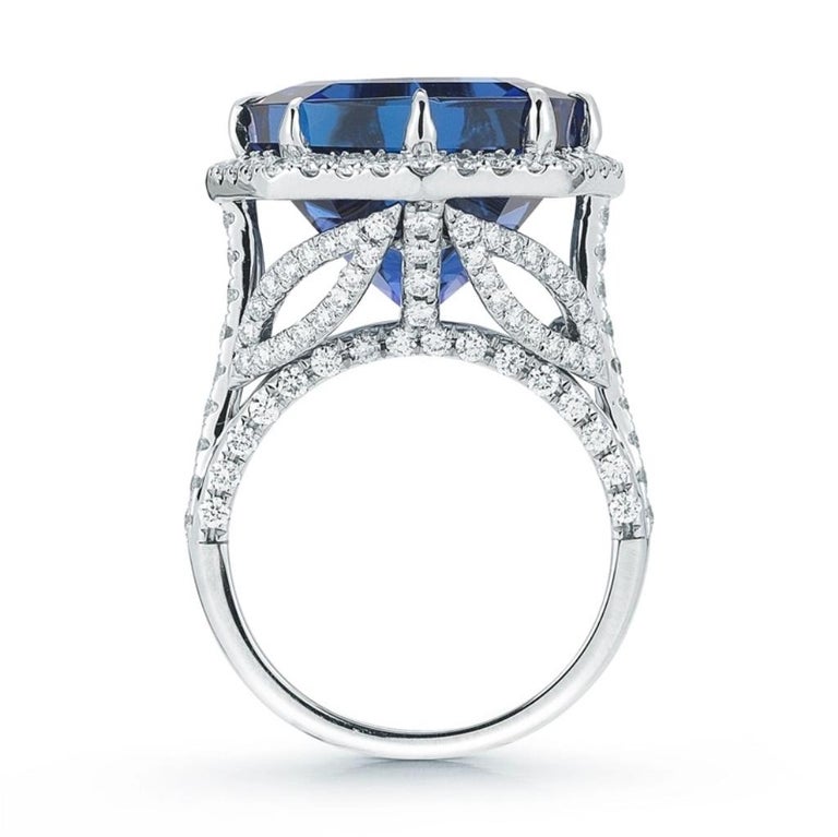 Unique Octagon Tanzanite Ring For Sale at 1stDibs