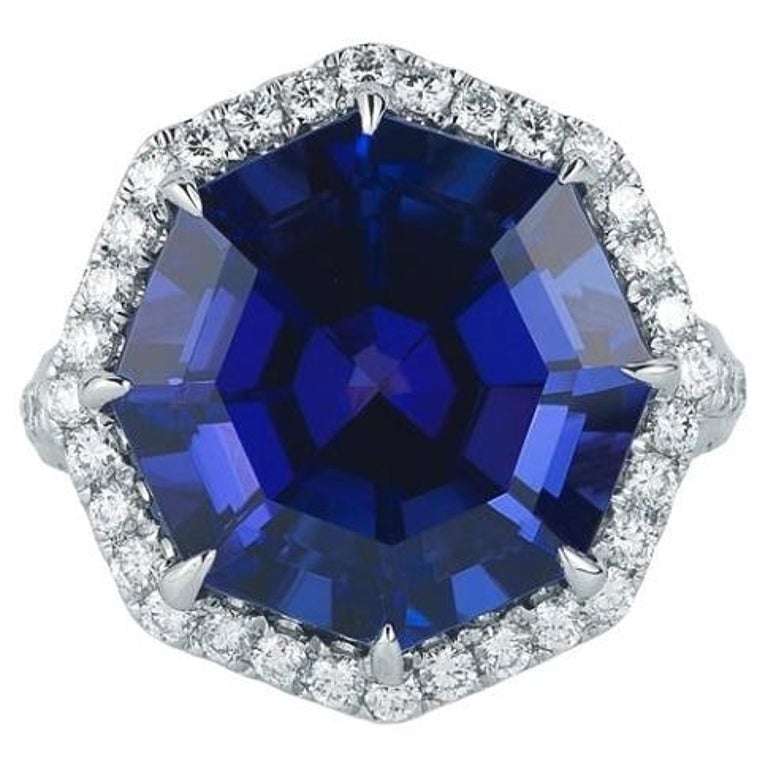 Unique Octagon Tanzanite Ring For Sale at 1stDibs