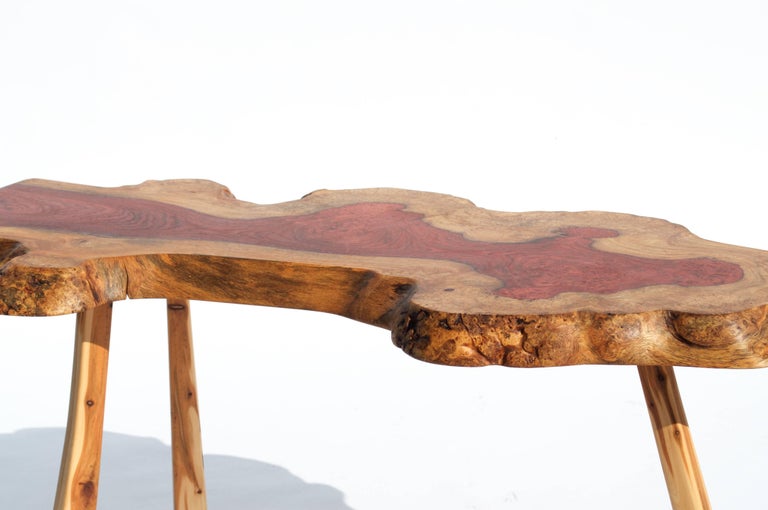 Unique Padouk and Thuja Table by Jörg Pietschmann For Sale at 1stDibs