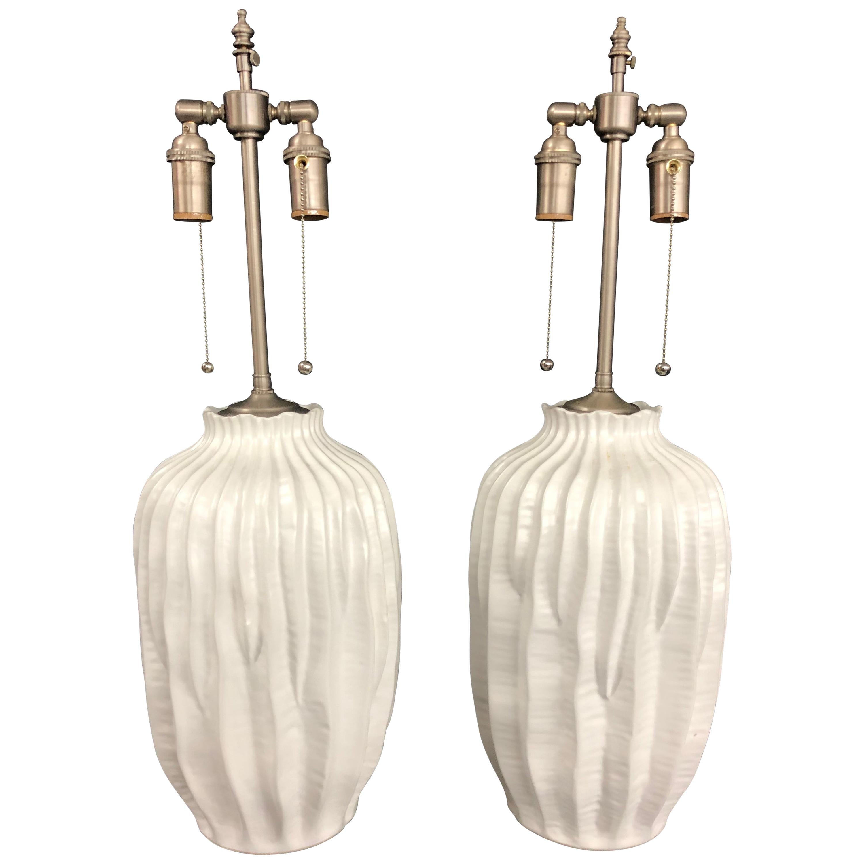 Unique pair of Fung and Shui sculptures with lamp application at 1stDibs