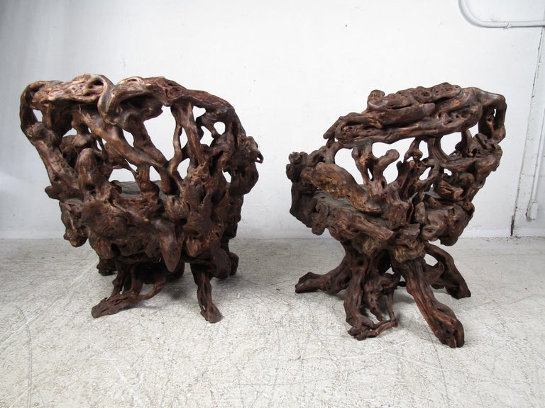 Unique Pair of Vintage Vine Chairs For Sale at 1stDibs