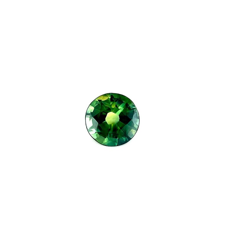 Unique Parti Colour Sapphire 0.80ct Australian Blue Green Round Cut Gem ...