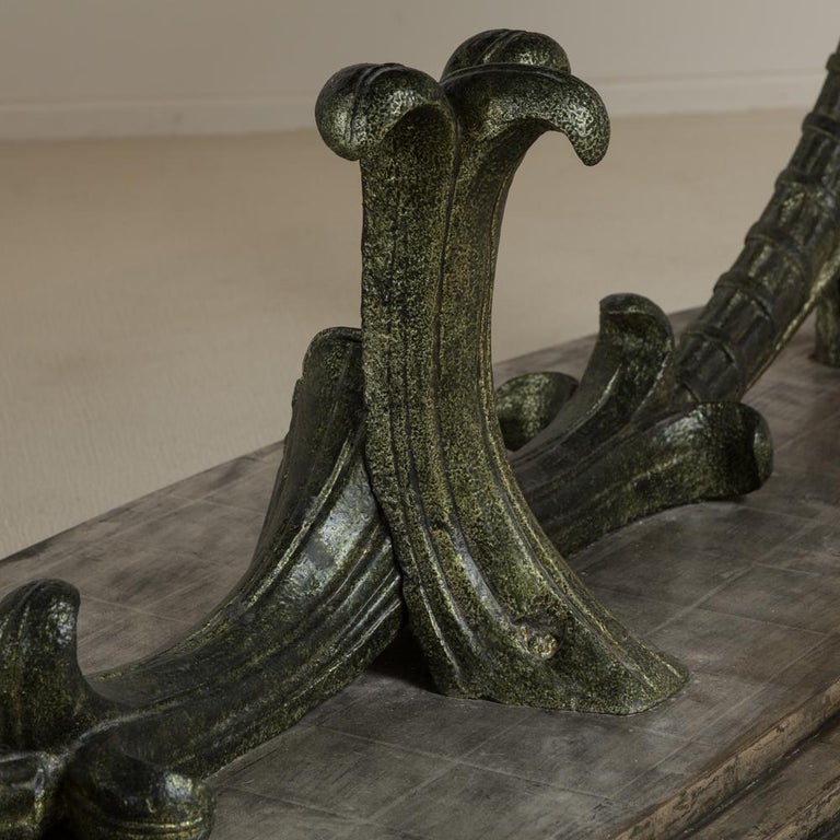 Unique Patinated Cast Iron Oval Centre Table For Sale at 1stDibs