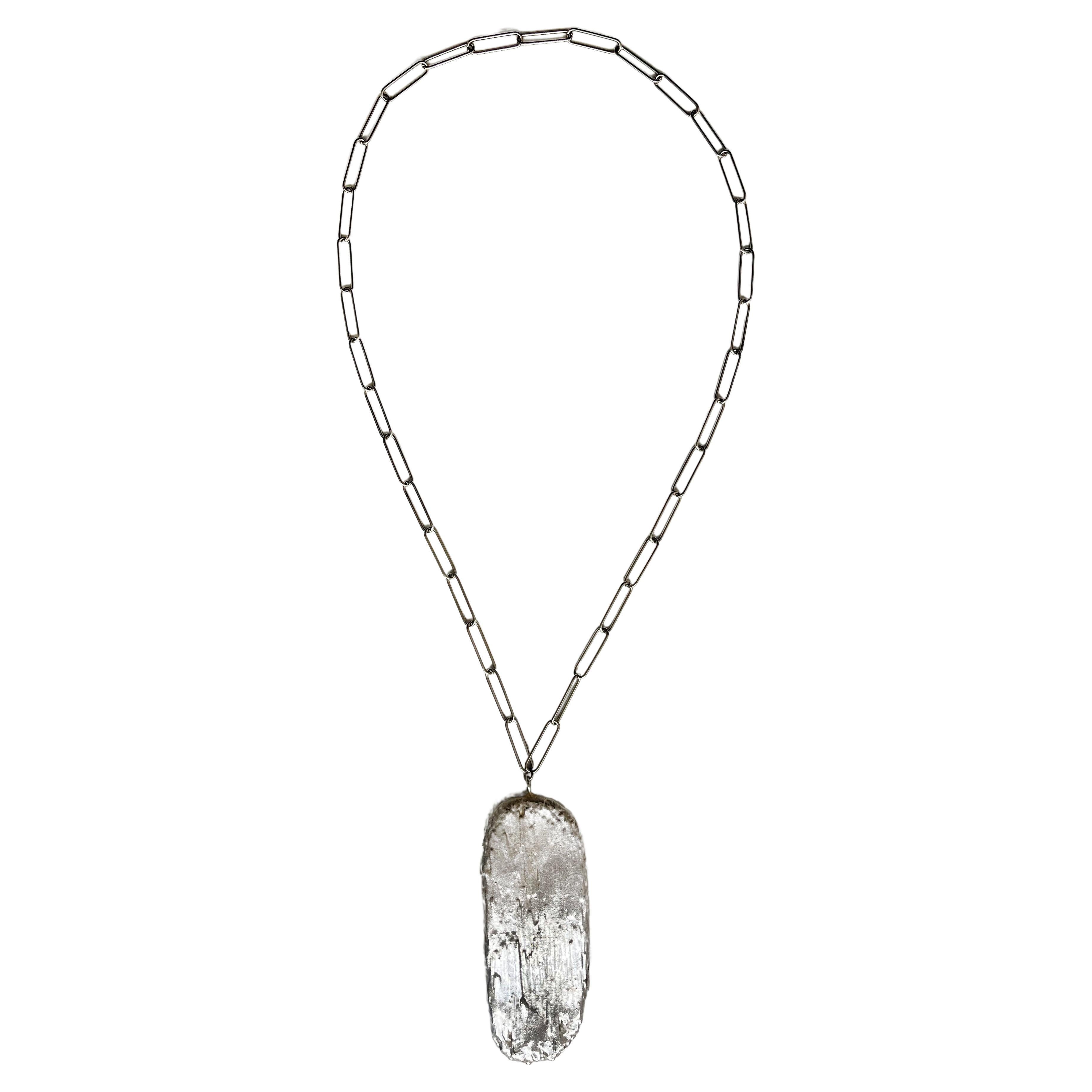 Unique Piece 1000 Sterling Silver Plated Acorn Chain Necklace For Sale ...