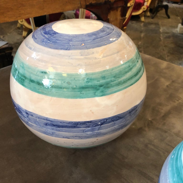 Unique Pieces Hand Painted Sicilian Terracotta Decorative Spheres at ...
