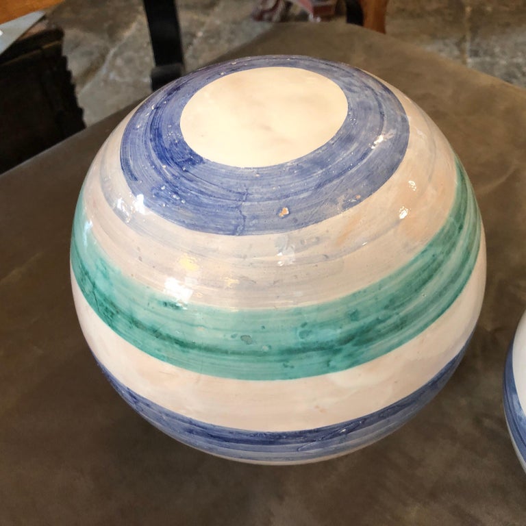 Unique Pieces Hand Painted Sicilian Terracotta Decorative Spheres at ...