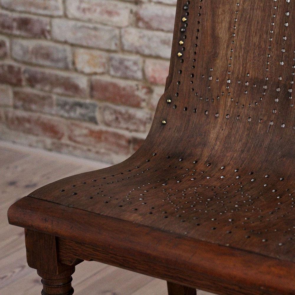 Unique Plywood Bench Settee from Early 20th Century at 1stDibs