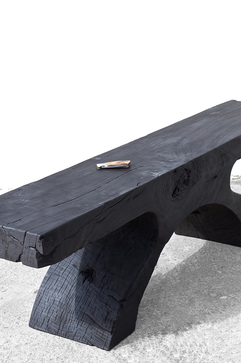 Unique Poplar Bench Sculpted by Jörg Pietschmann For Sale at 1stDibs