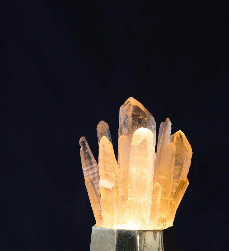 Unique Quartz Crystal Lighting "Torch" by Demian Quincke at 1stDibs