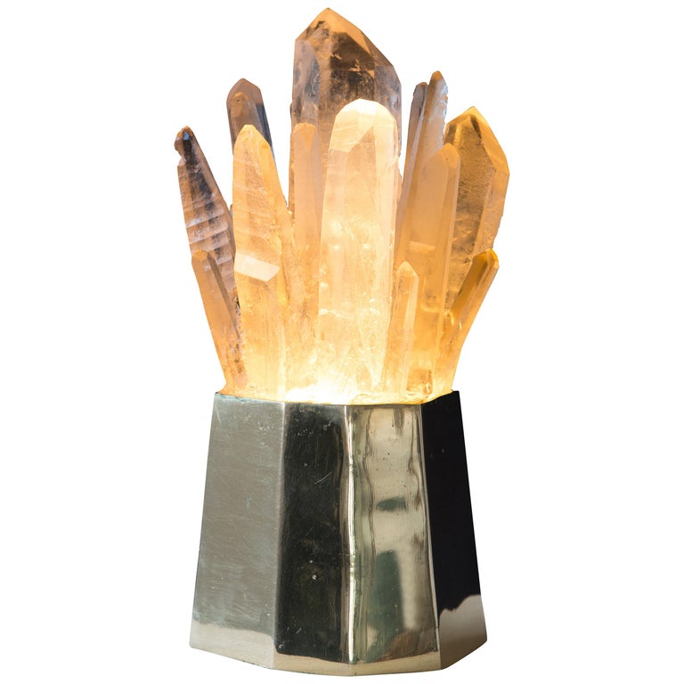 Unique Quartz Crystal Lighting "Torch" by Demian Quincke at 1stDibs