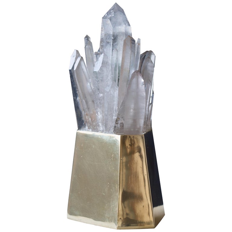 Unique Quartz Crystal Lighting "Torch" by Demian Quincke at 1stDibs