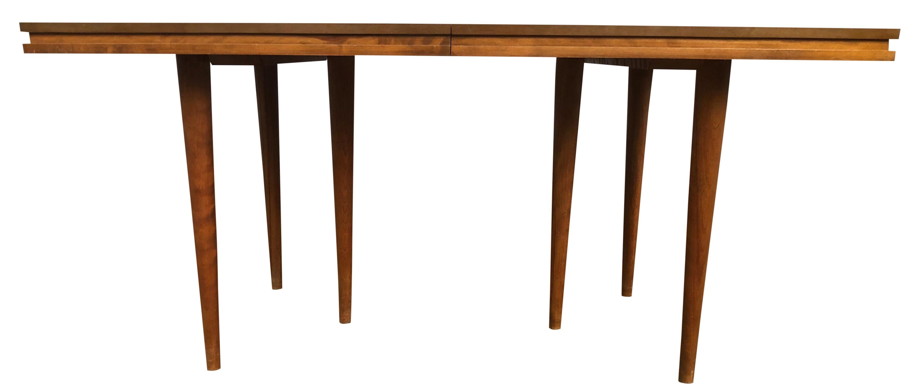 Midcentury Russel Wright Maple Dining Table with 3 leaves at 1stDibs