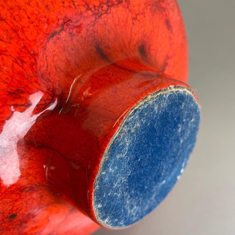 Unique Red Black Ceramic Pottery "UFO" Vase Object by Otto Keramik ...