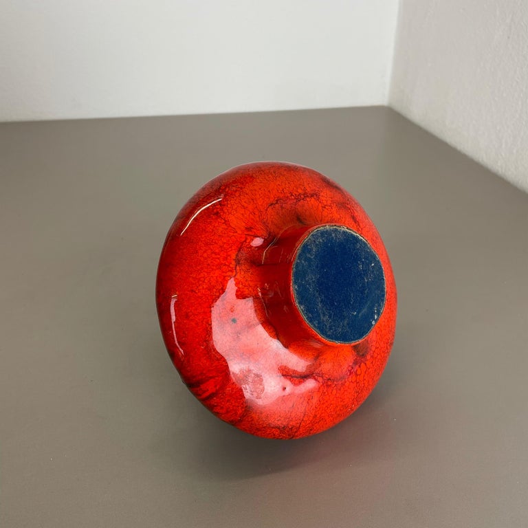 Unique Red Black Ceramic Pottery "UFO" Vase Object by Otto Keramik ...