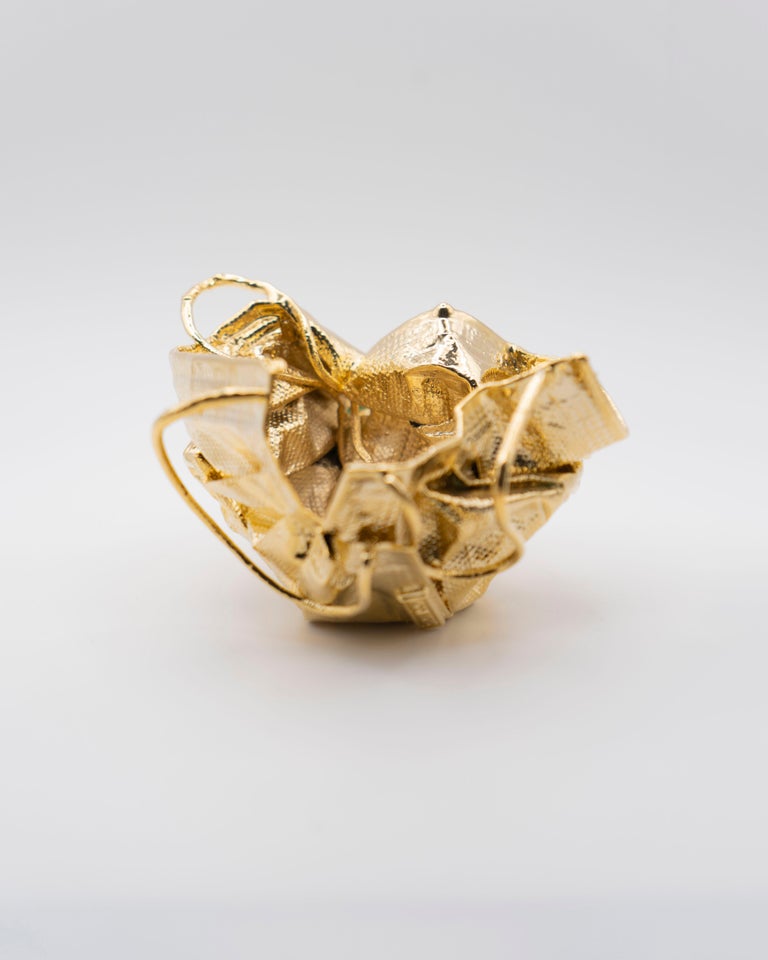 Unique Remask 009 Gold Art Object Made from Surgical Mask by Enrico ...