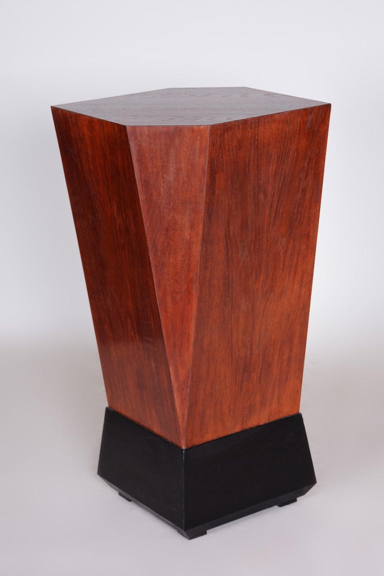 Unique Restored Oak Cubist Pedestal from Czechoslovakia by Josef Gocar ...