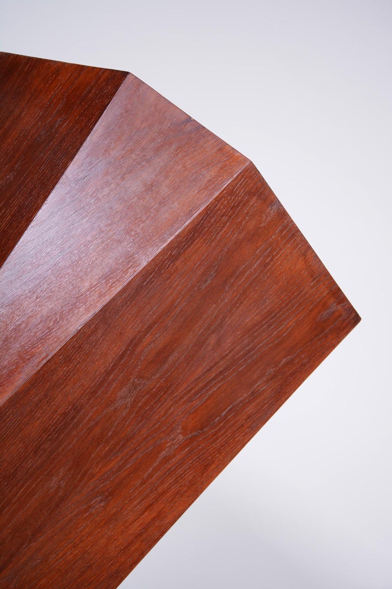 Unique Restored Oak Cubist Pedestal from Czechoslovakia by Josef Gocar ...