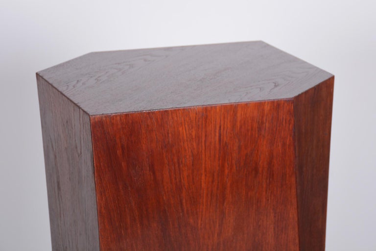 Unique Restored Oak Cubist Pedestal from Czechoslovakia by Josef Gocar ...