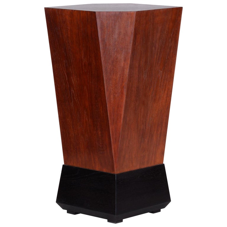 Unique Restored Oak Cubist Pedestal from Czechoslovakia by Josef Gocar ...