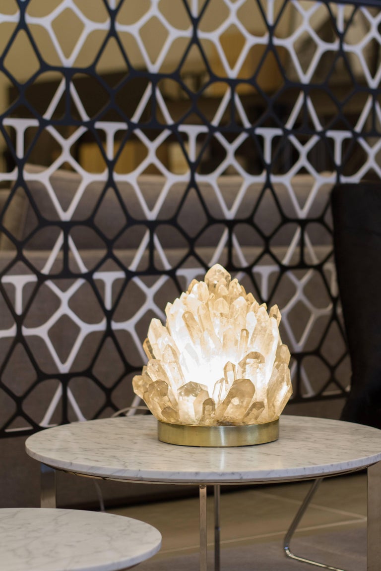 Unique Rock Crystal Lighting "Liberty Fume G" by Demian Quincke For ...