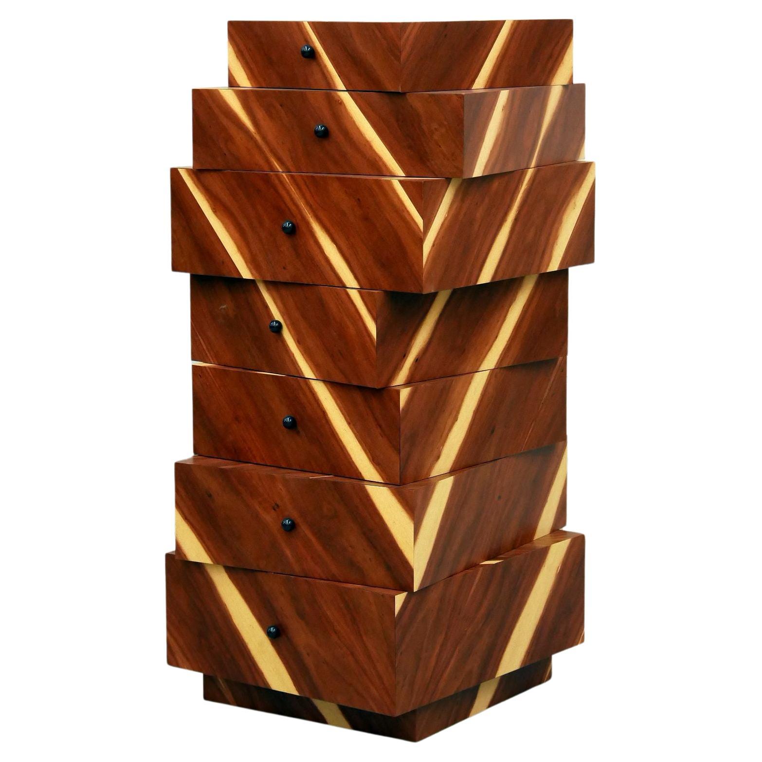 Unique Rosewood Chest of Drawers 'Schubladenstapel #1219, Swiss Made ...