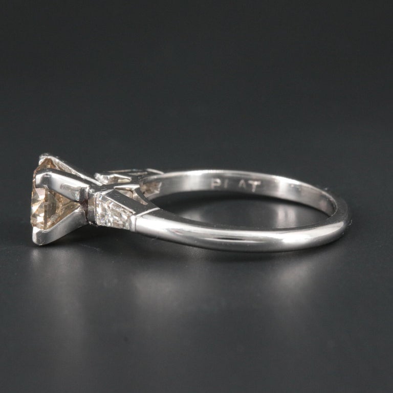 Customizable Unique Round Cut Diamonds Champagne Engagement Ring For ...