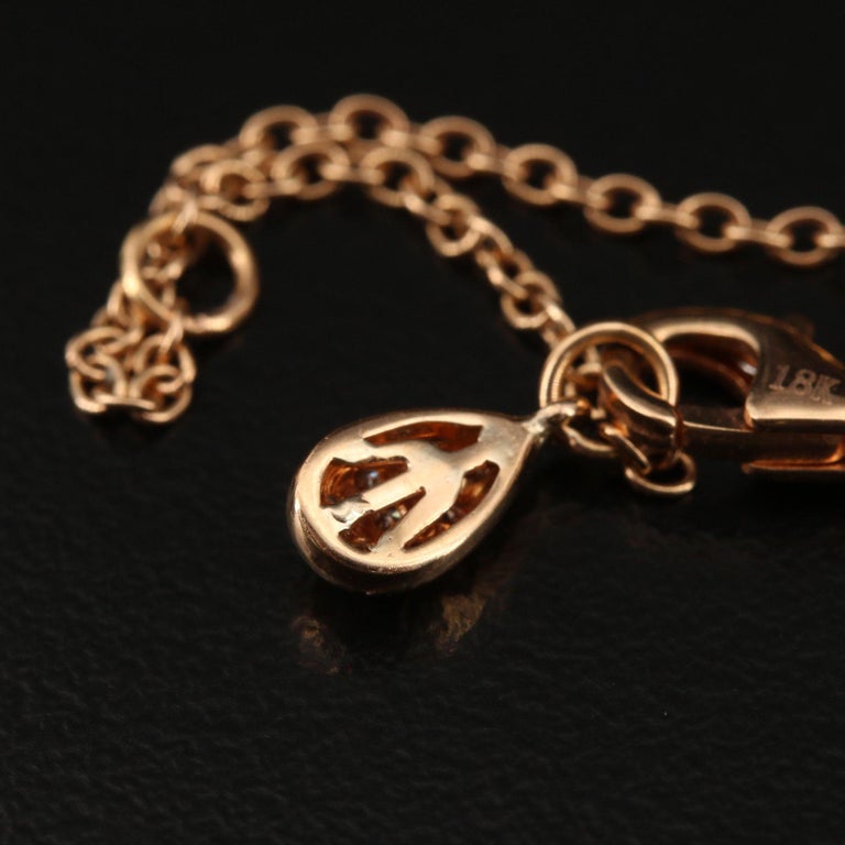 Unique Round Diamonds Lariat Style Gold Necklace, Modern 18K Gold For ...