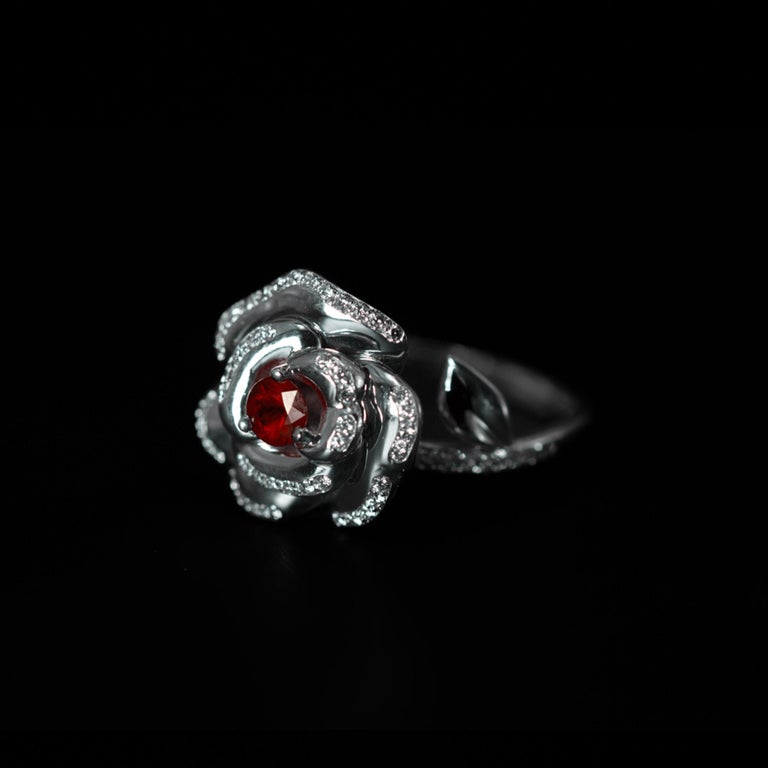 Customizable Unique Ruby Statement Ring, Vintage Ruby Gold Wedding Ring ...