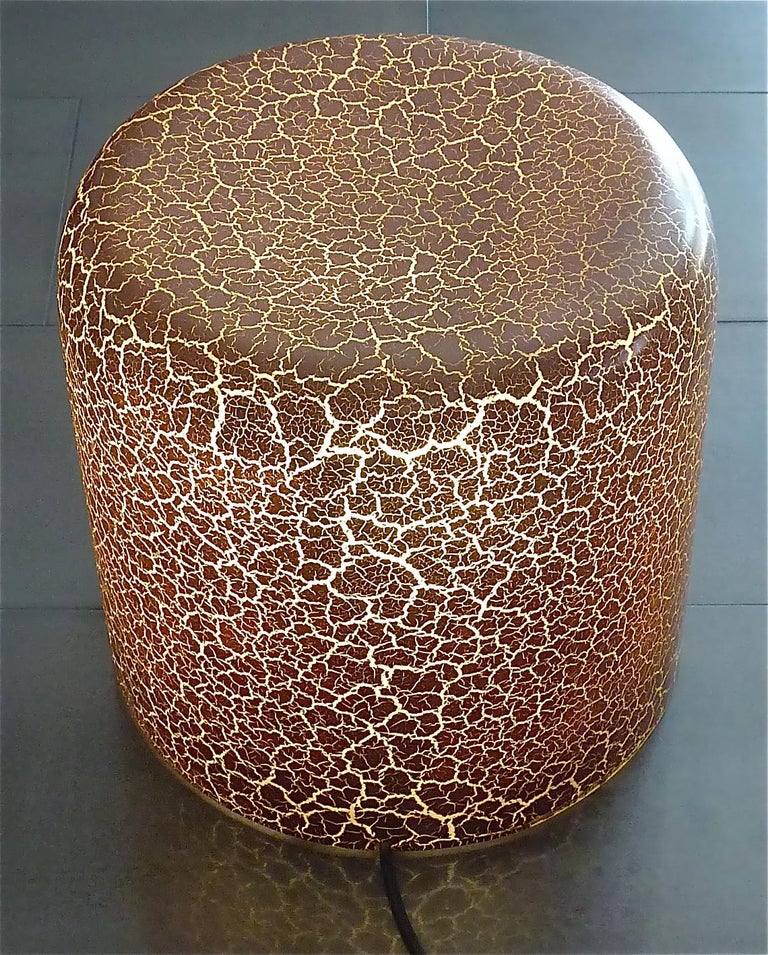 Unique Sculptural Illuminated Resin Plastic Stool Lamp Object 1960s 70s ...