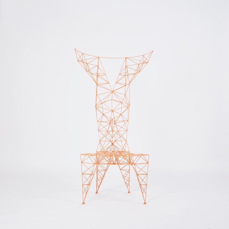 Unique Set of Four Colored Pylon Chairs by Tom Dixon for Cappellini ...