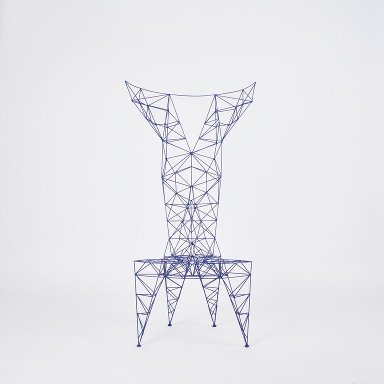 Unique Set of Four Colored Pylon Chairs by Tom Dixon for Cappellini ...