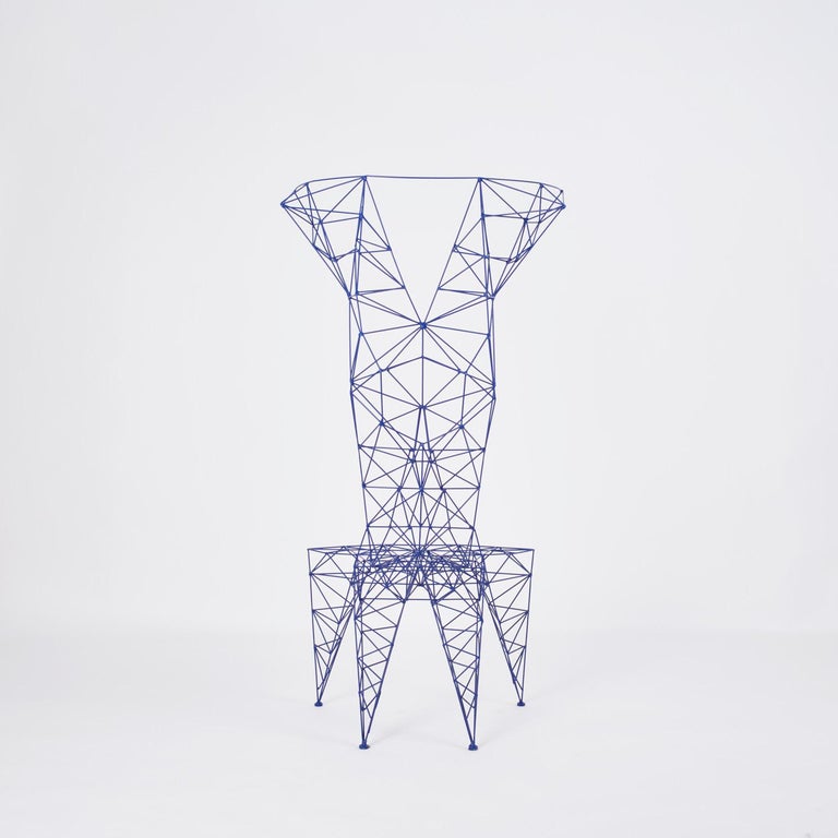 Unique Set of Four Colored Pylon Chairs by Tom Dixon for Cappellini ...