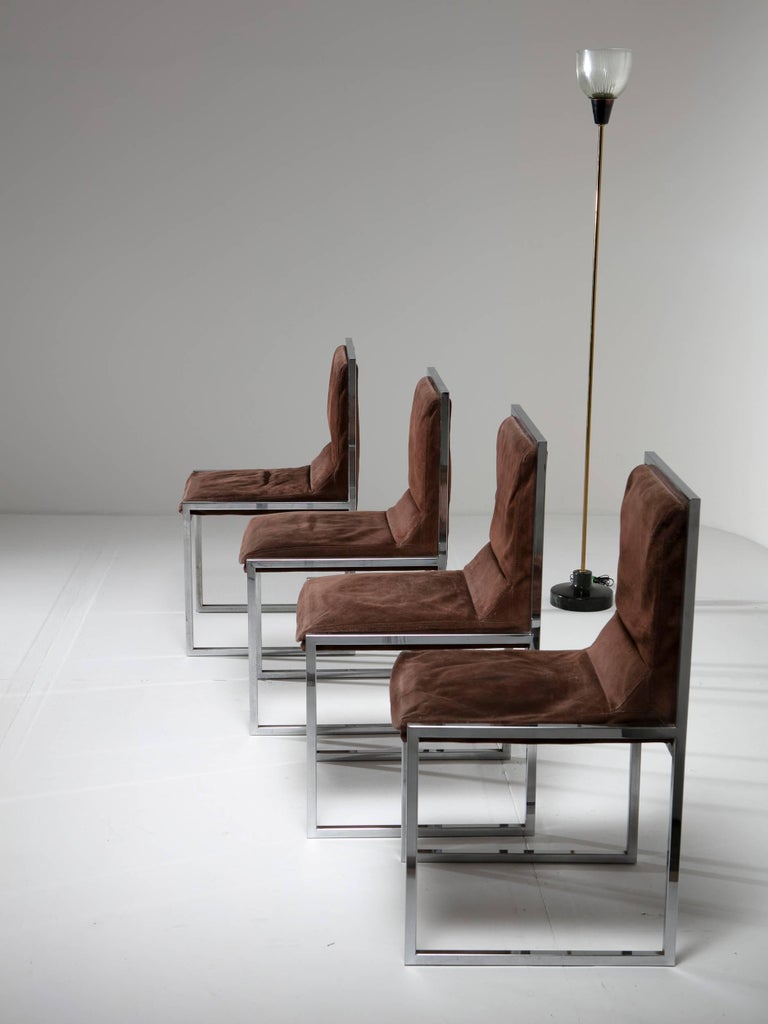 Unique Set of Four "Wright/Wright" Chairs by Nanda Vigo for Driade For ...