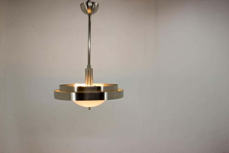 Unique Set of Two Ultra Rare Large Bauhaus Chandeliers by Franta Anyz ...