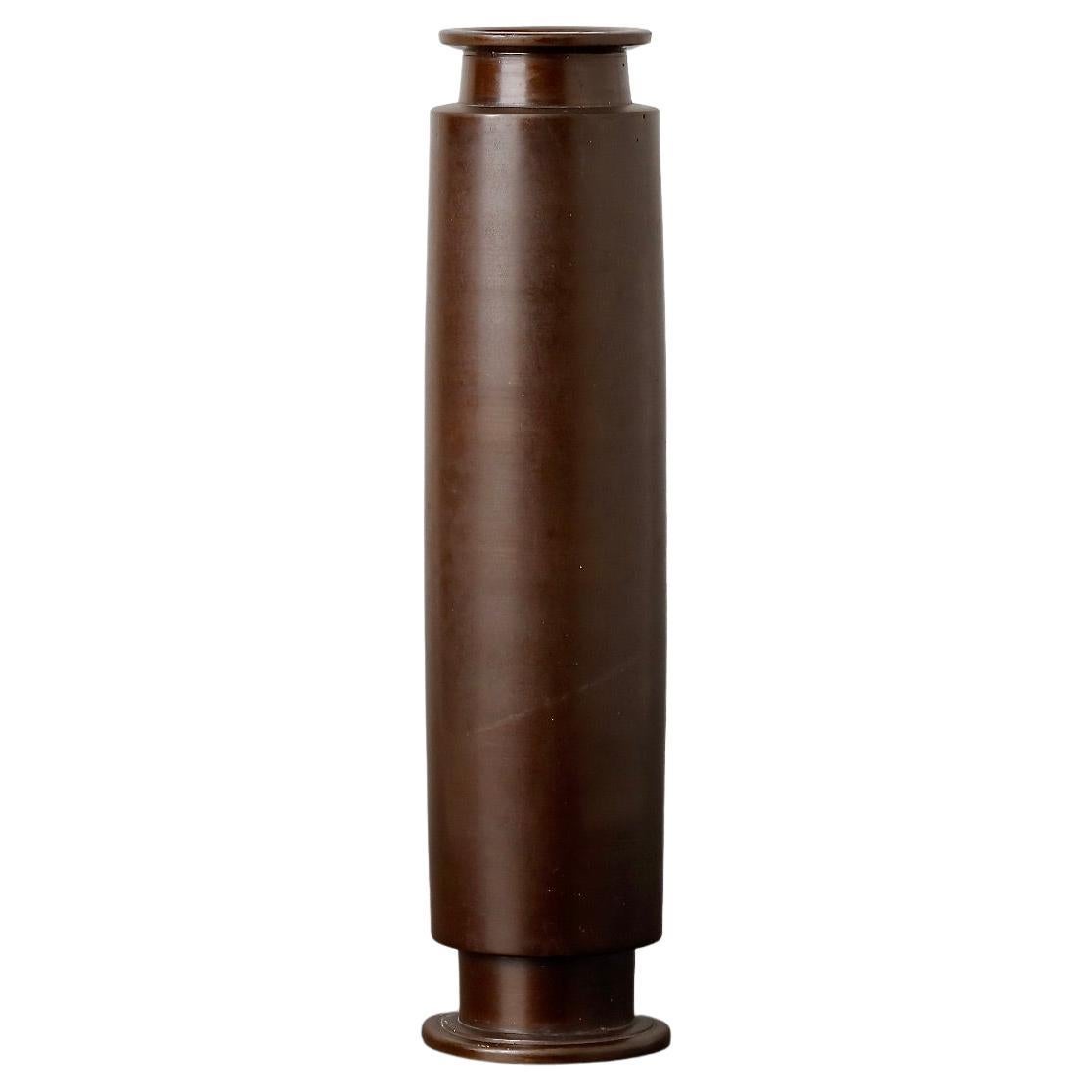 Unique Shape Bronze Vase Signed by Takeda Jisaburo For Sale at 1stDibs