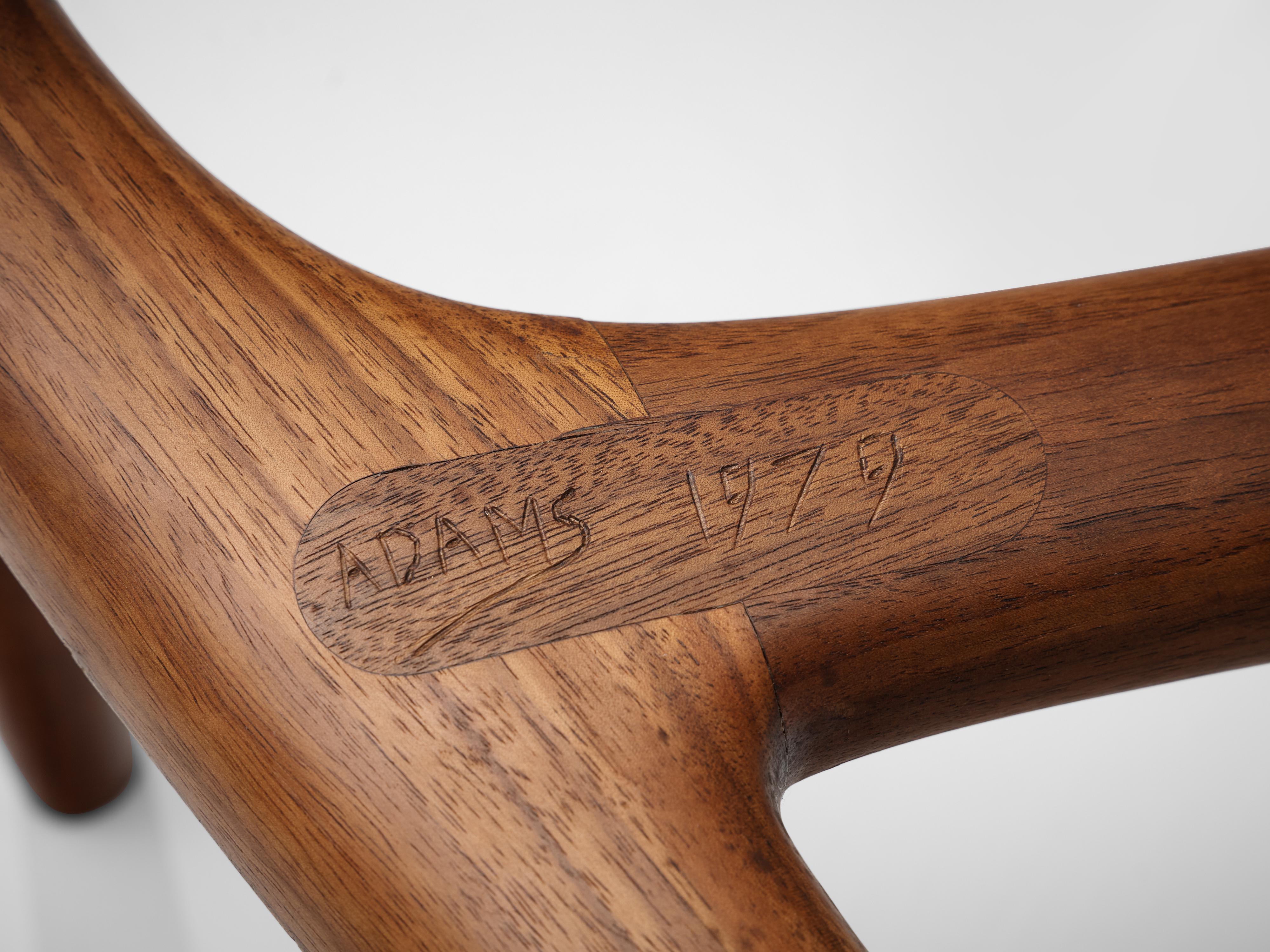 Unique Side Table Sculpture by Peter M. Adams in Walnut For Sale at ...