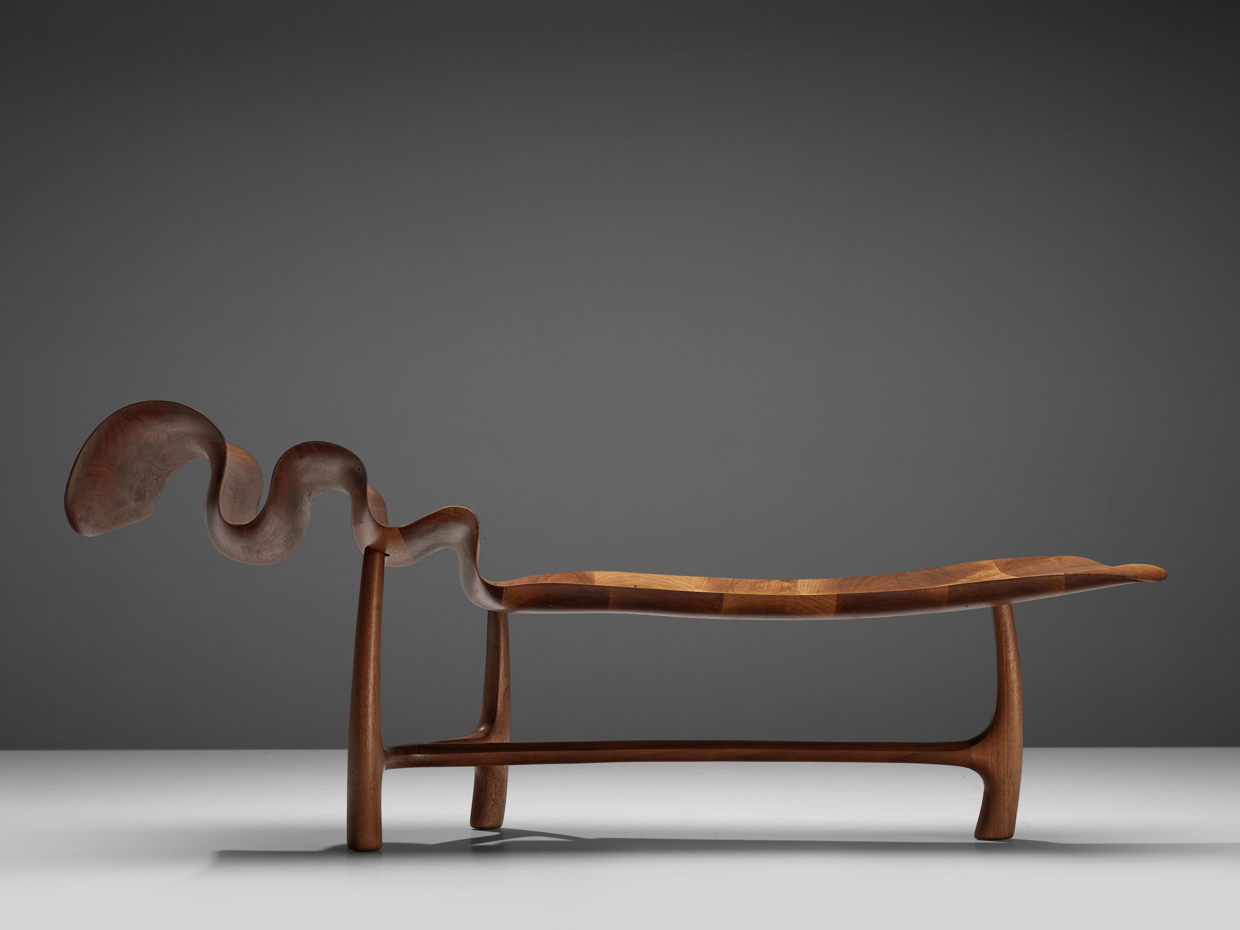 Unique Side Table Sculpture by Peter M. Adams in Walnut For Sale at ...