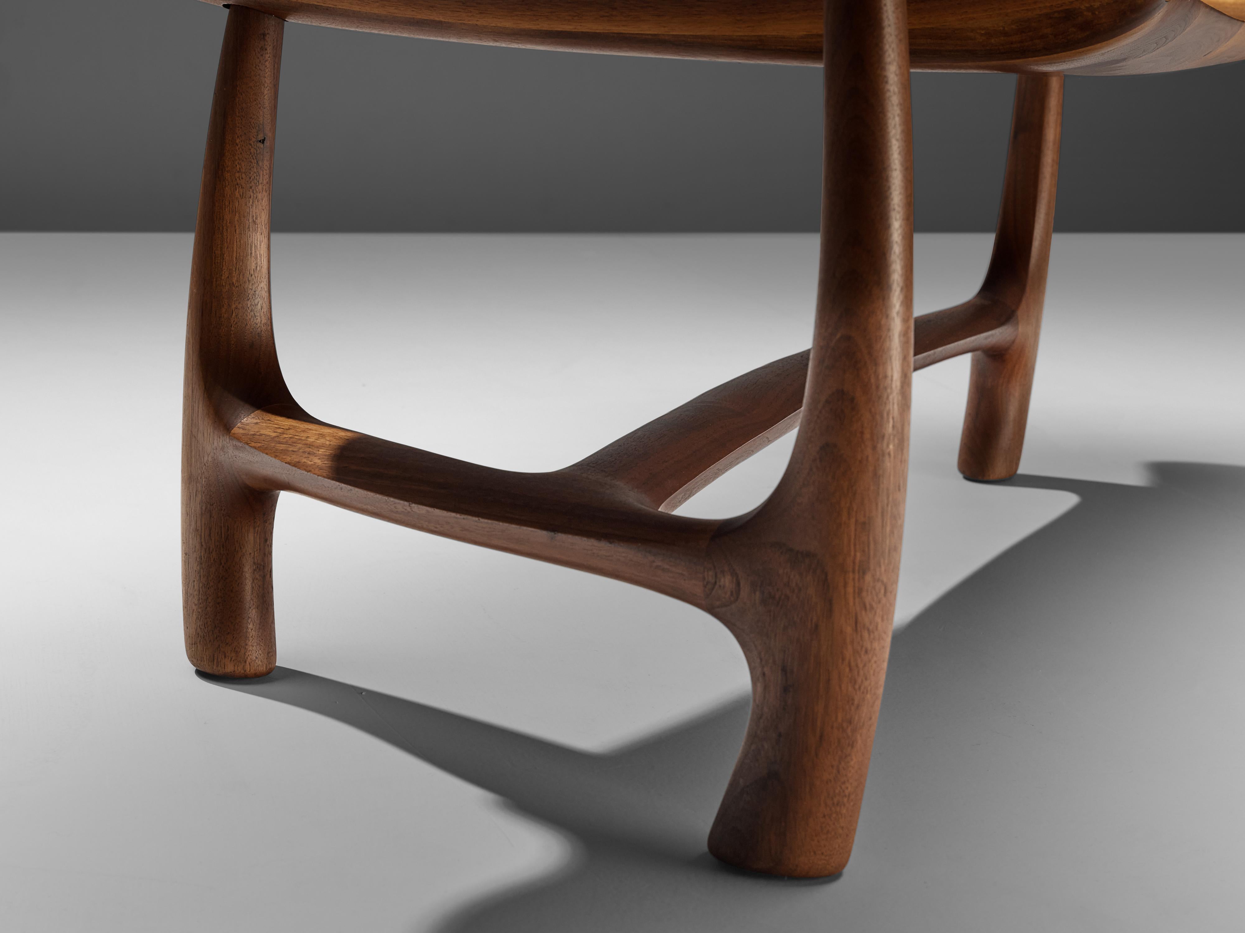 Unique Side Table Sculpture by Peter M. Adams in Walnut For Sale at ...