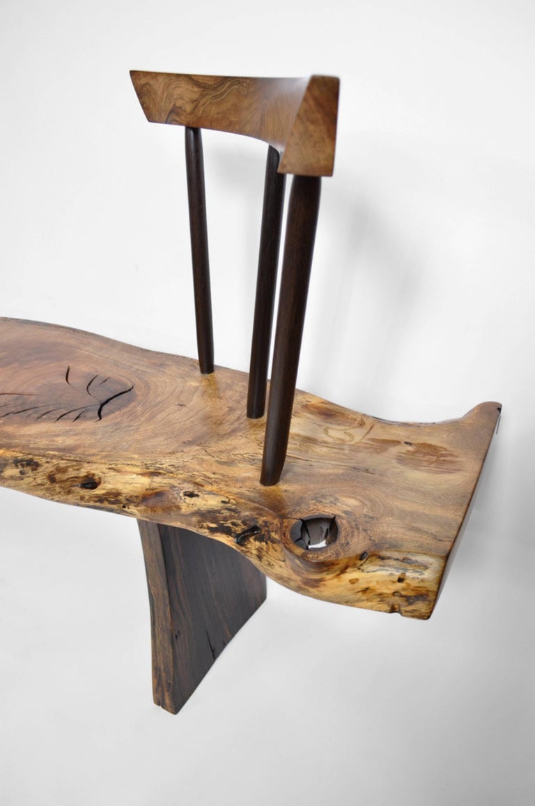 Unique Signed Bog Oak Bench by Jörg Pietschmann For Sale at 1stDibs