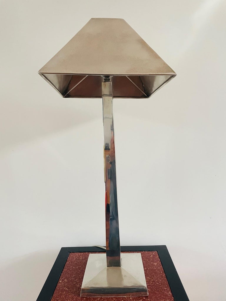 Unique Silver Plated Table Lamp, Gunther Lambert Lamp, Silver Lamp ...