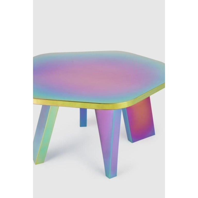Unique Small Rainbow Center Table by Hatsu For Sale at 1stDibs