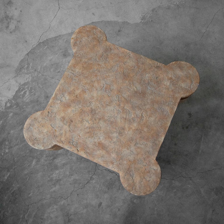 Unique Square Plaster Coffee or Side Table For Sale at 1stDibs ...