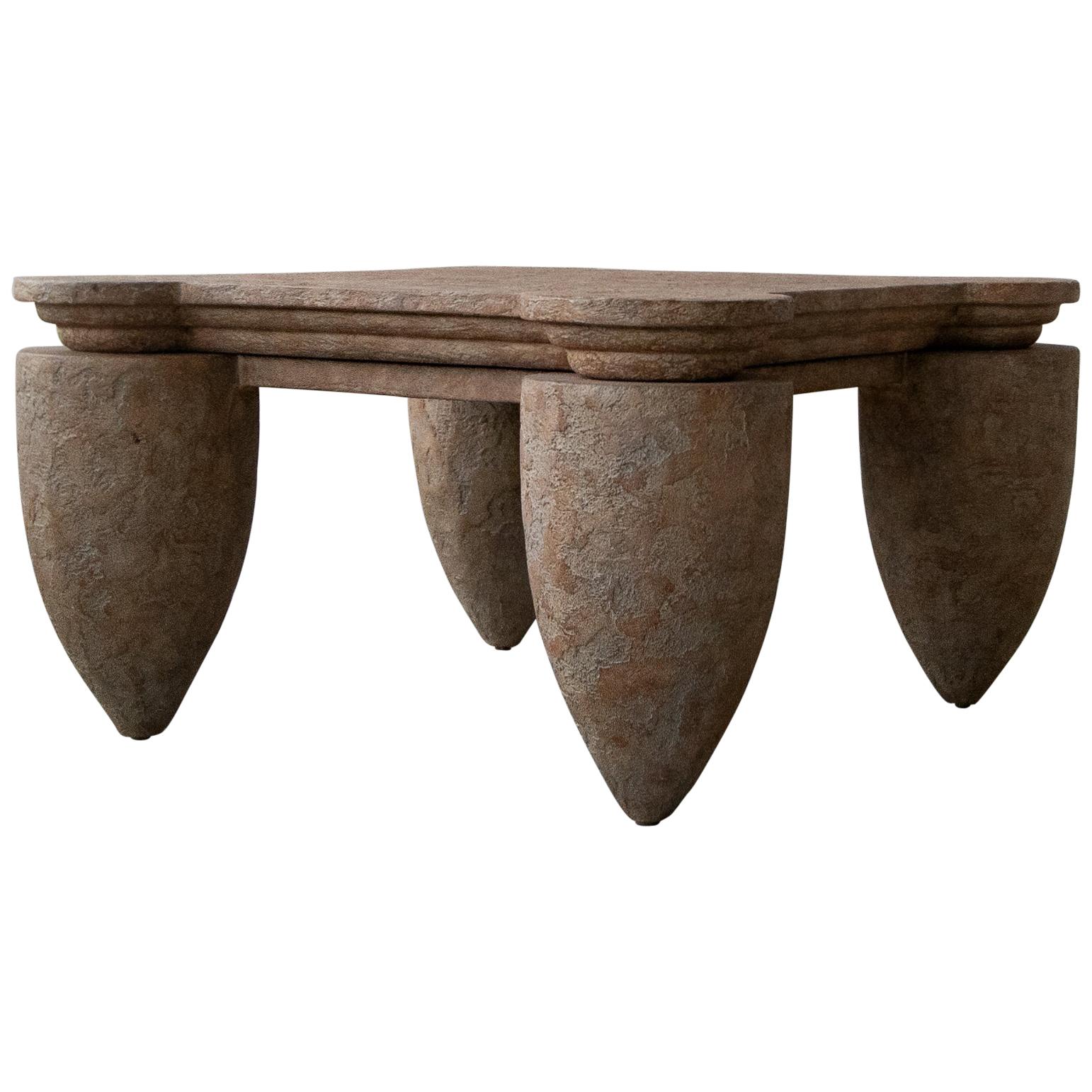 Unique Square Plaster Coffee or Side Table For Sale at 1stDibs ...