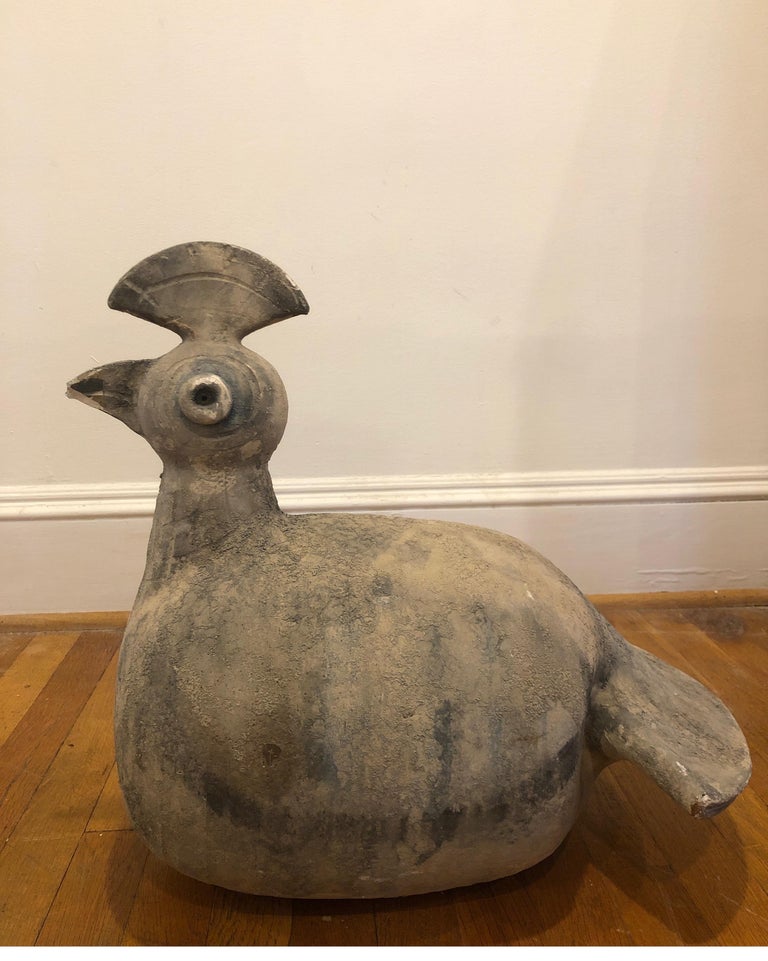 Unique Stone Archaic Style "Bird Chicken" Sculpture For Sale at 1stDibs