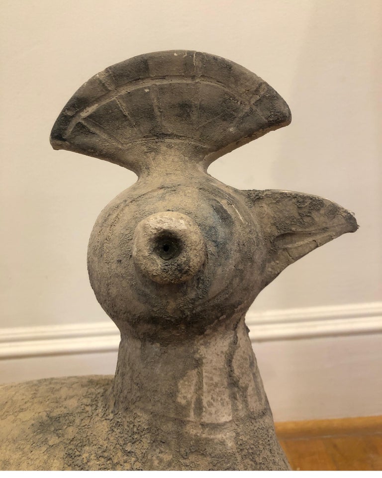 Unique Stone Archaic Style "Bird Chicken" Sculpture For Sale at 1stDibs
