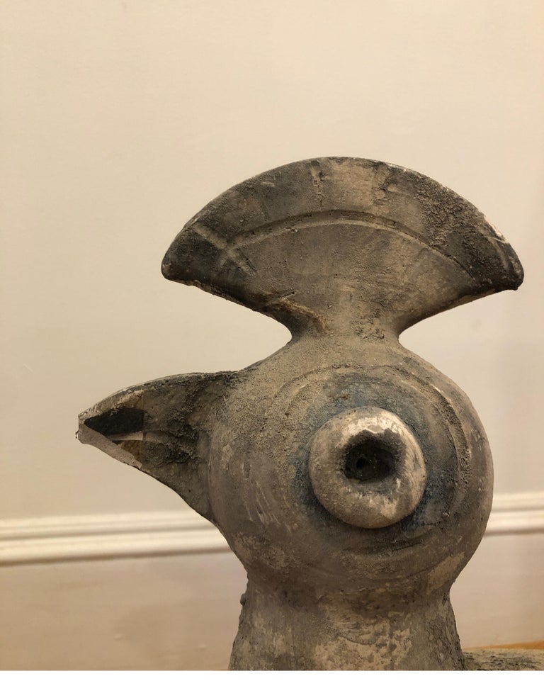 Unique Stone Archaic Style "Bird Chicken" Sculpture For Sale at 1stDibs
