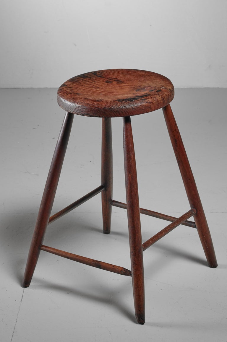Unique Studio Crafted Bar Stool, American, Turn of the Century For Sale ...